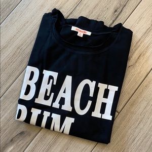 Tops | Black Beach Bum Sweatshirt | Poshmark